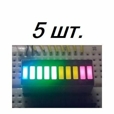 5 шт LED дисплей KYX-B10BBGYR 25х10мм