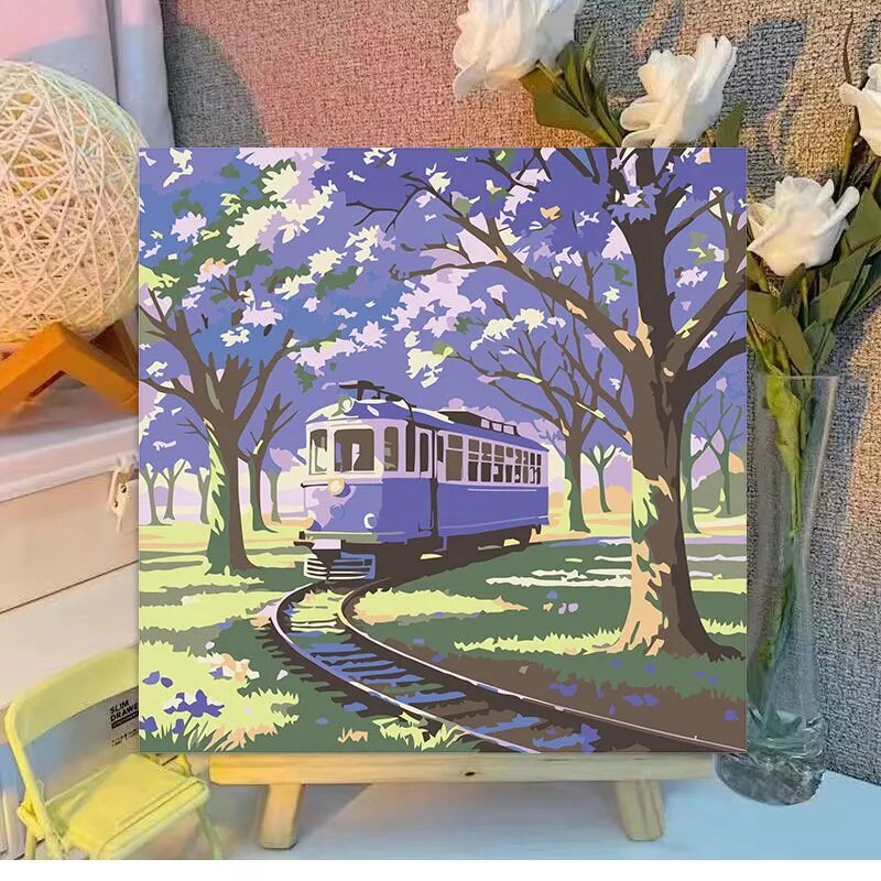 Картина по номерам, 20x20 CM, животные, пейзаж, подарок
