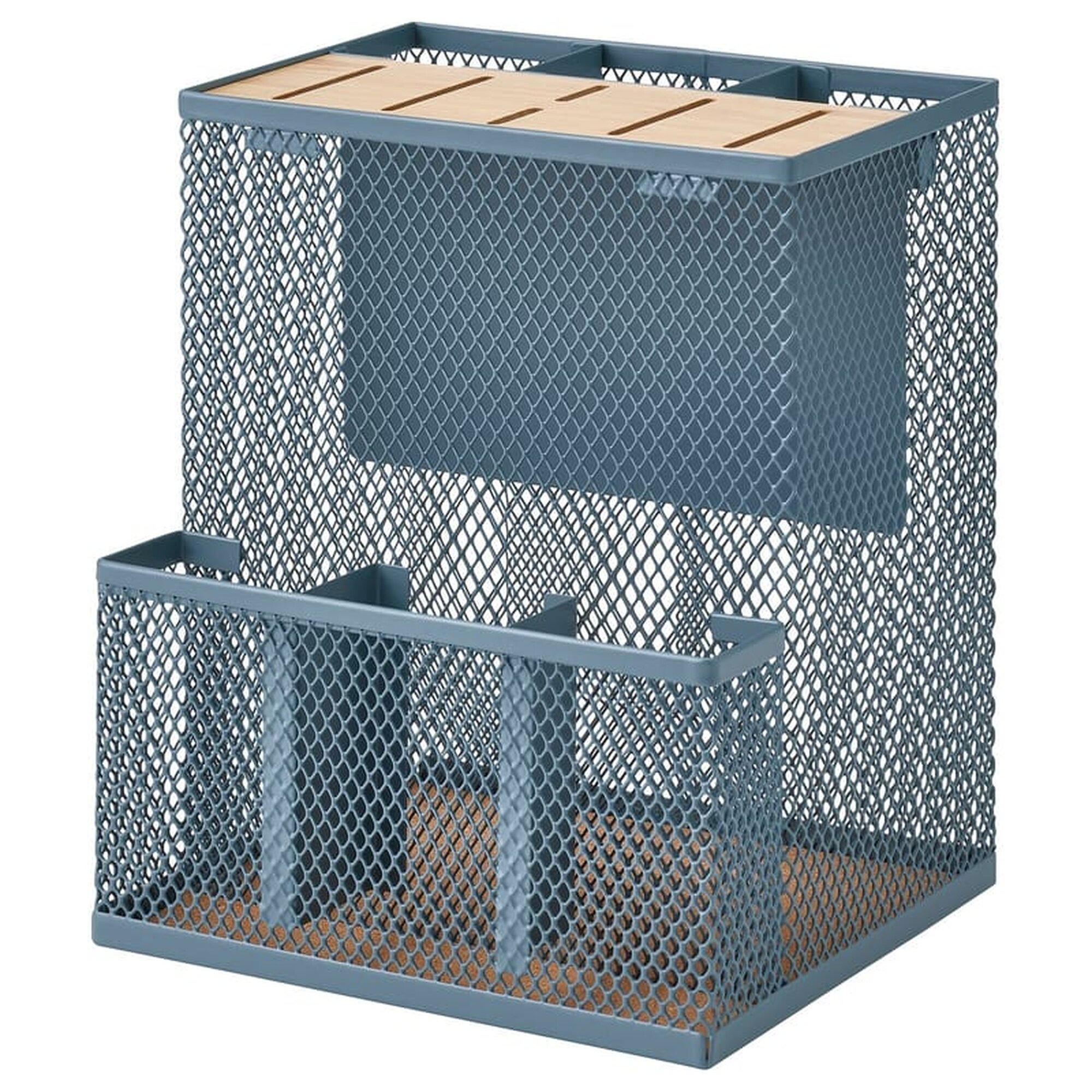 Блок для ножей IKEA VIMPELFISK, бамбук/серо-бирюзовый 505.826.99