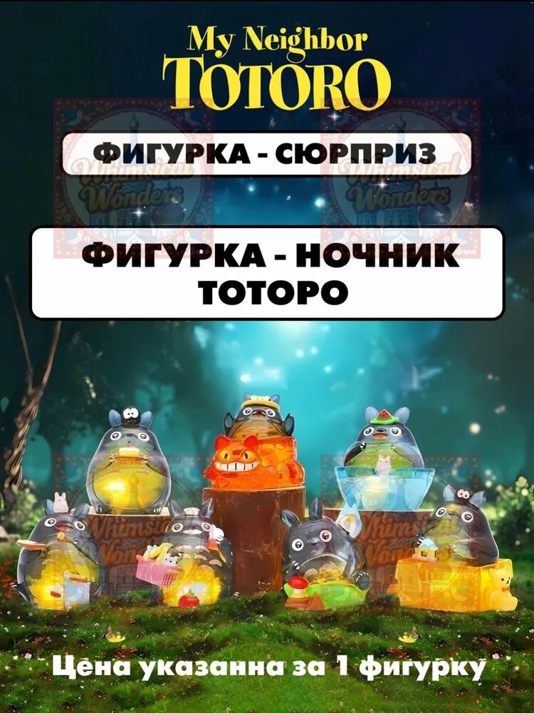 Фигурка-сюрприз Тоторо, Светящаяся, из смолы, 1 шт.