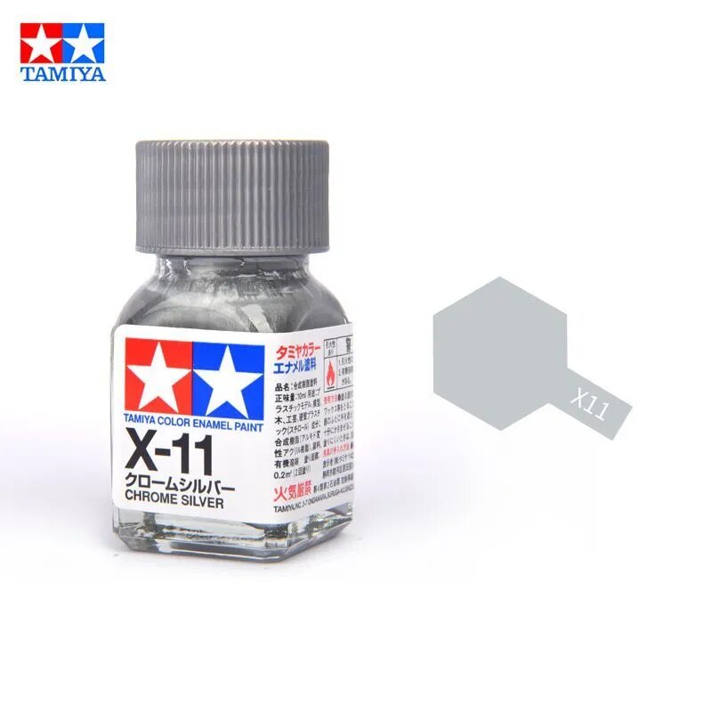 Краска Tamiya Color Enamel Paint X-11 Chrome Silver, серебристый, 10 мл