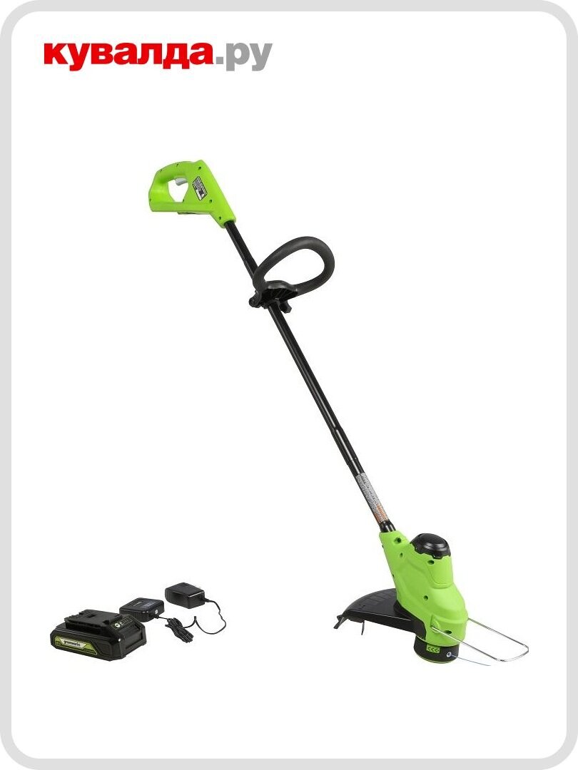 Триммер аккумуляторный GREENWORKS G24LT25K2, 24V 25 см, с 1хАКБ 2Ач и ЗУ