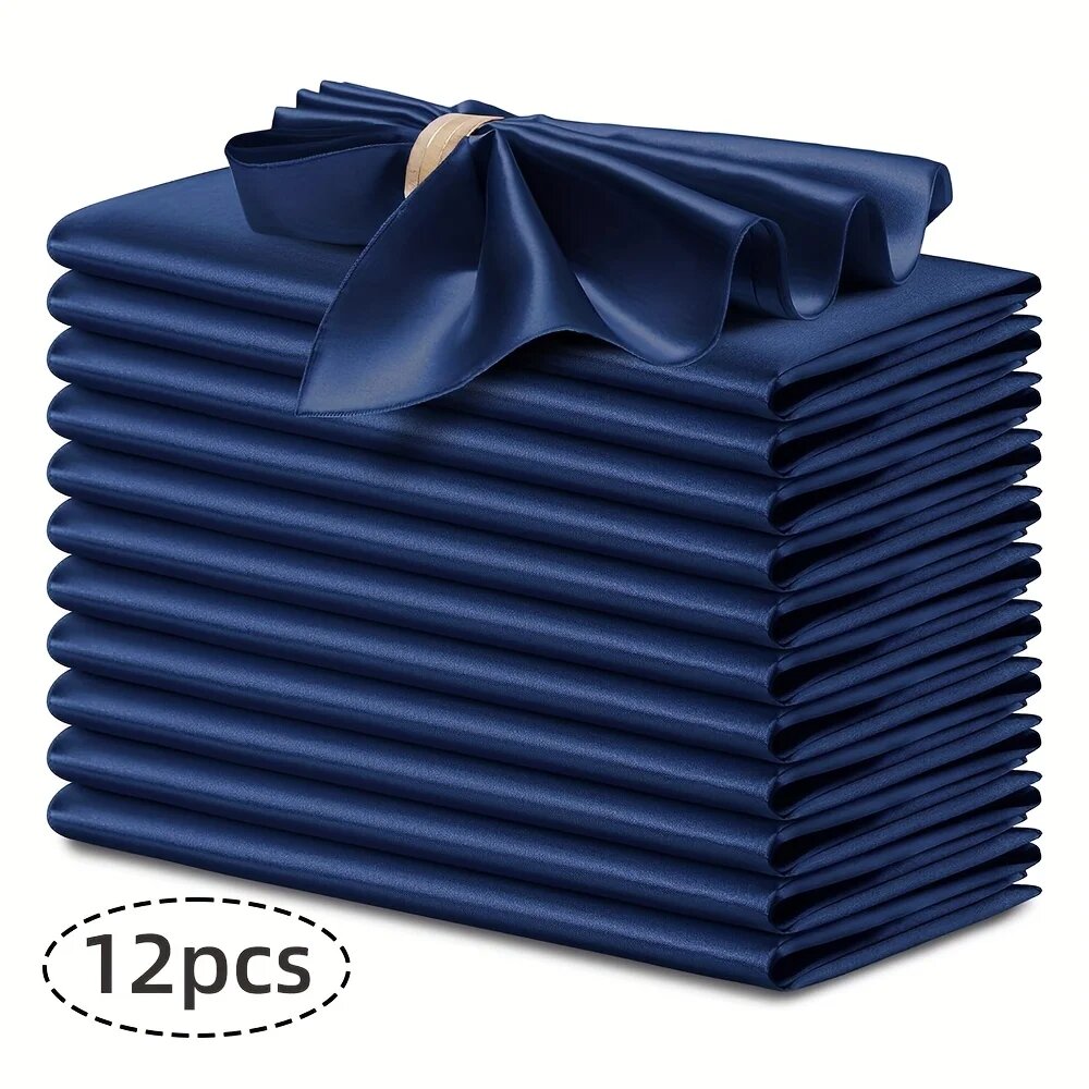Салфетки для стола DUTRIEUX полиэстер 12 шт Темно-синий, Navy Blue - 12pcs