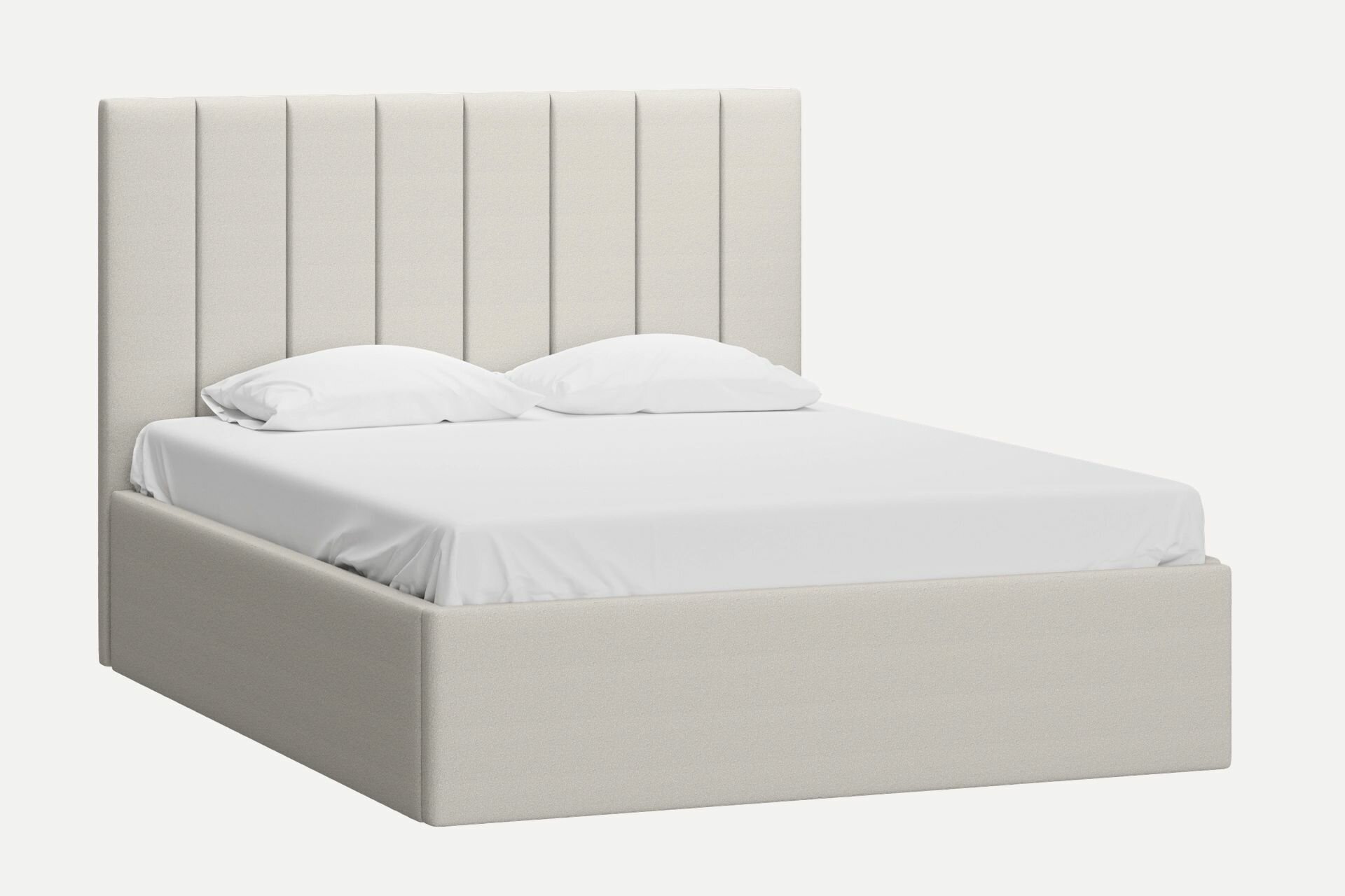 Кровать 160х200 двуспальная Divan.ru Вега-П Букле Молочный, 212х171х126 см