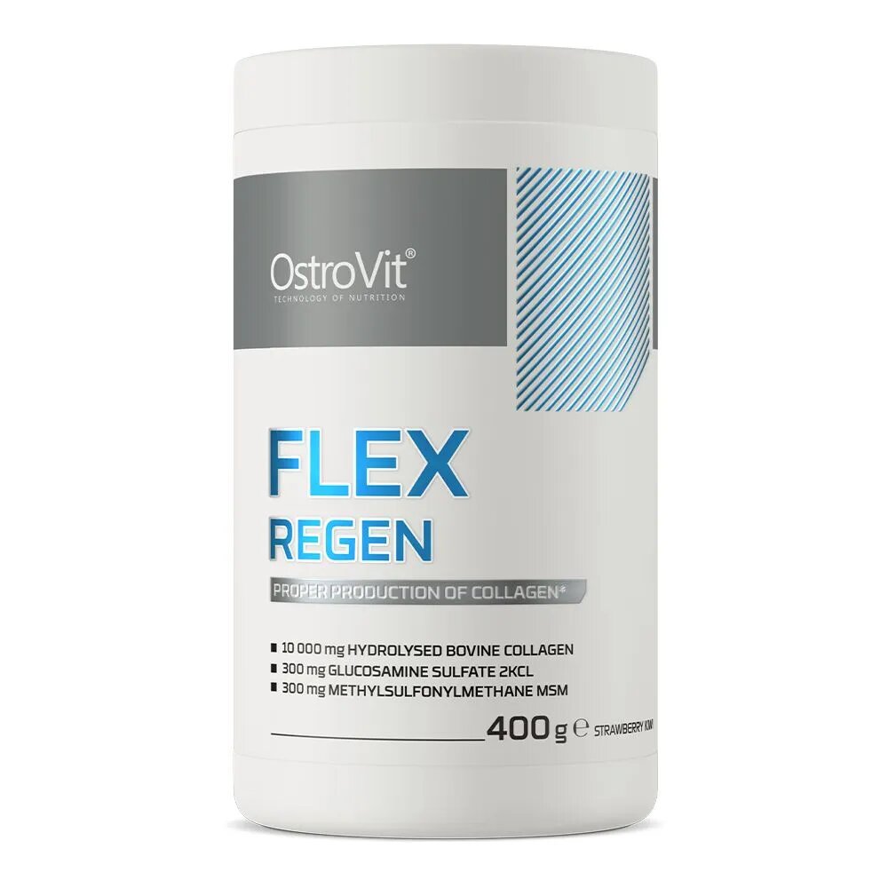 Ostrovit Flex Regen (400 гр) (клубника-киви) Средство для суставов и связок с коллагеном