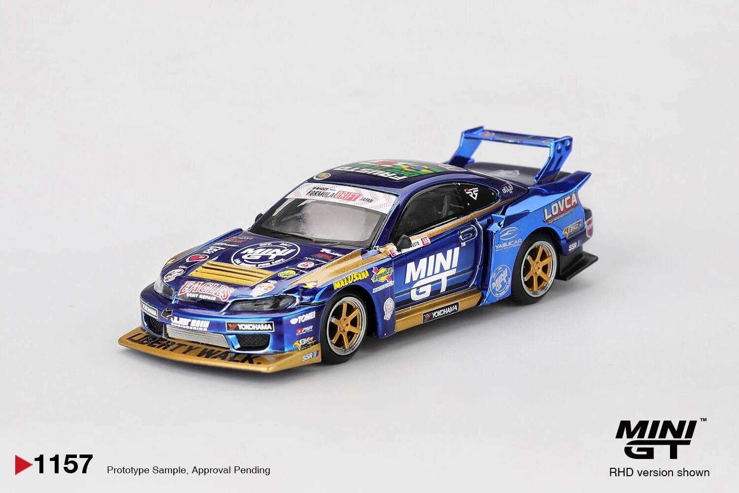 TSM MODEL Nissan LB-Super Silhouette S15 SILVIA металлическая модель 1:64 MGT01157-CH