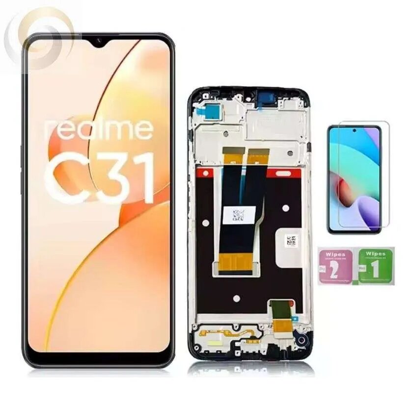 Первоначальный Дисплей с рамкой Для Realme C31 RMX3501 с сенсорным экраном