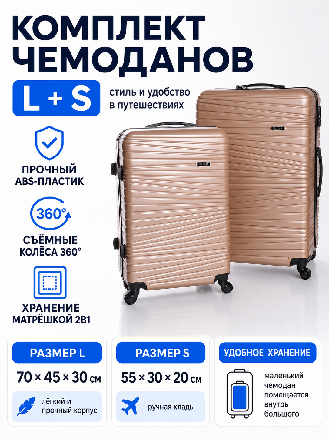 Комплект чемоданов 