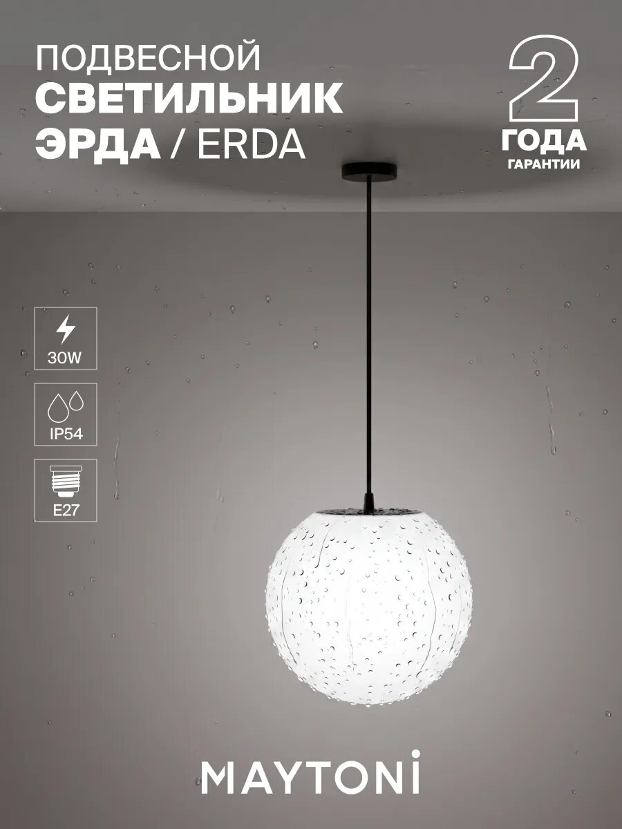 Подвесной уличный светильник Maytoni Erda O594PL-01B, черный
