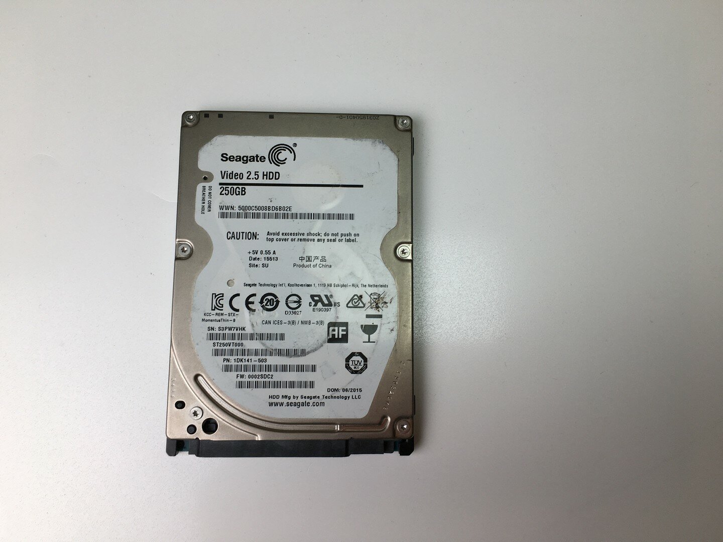 Жесткий диск 2,5" 250 GB Seagate ST250VT000 SATA