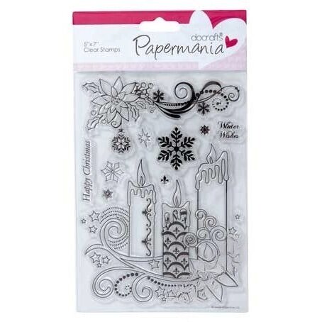Набор штампов docrafts "Papermania", Свечи, прозрачные