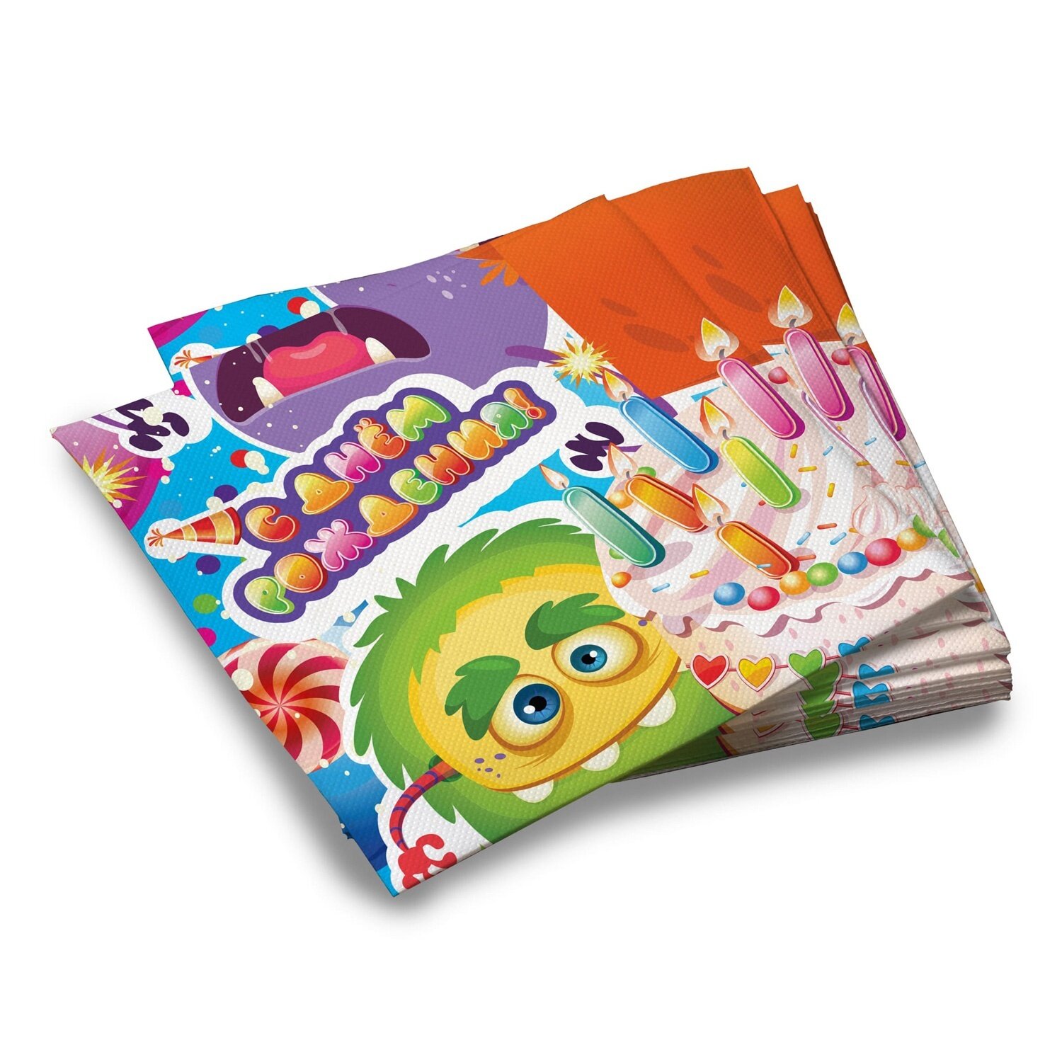 Салфетки бумажные ND Play трехслойные, Чудики, 33х33 см, 20 шт (303022)