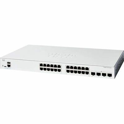 Коммутатор Cisco Catalyst C1200-24P-4G, 24 1 Гбит/с + 4 1 Гбит/с SFP+, управляемый