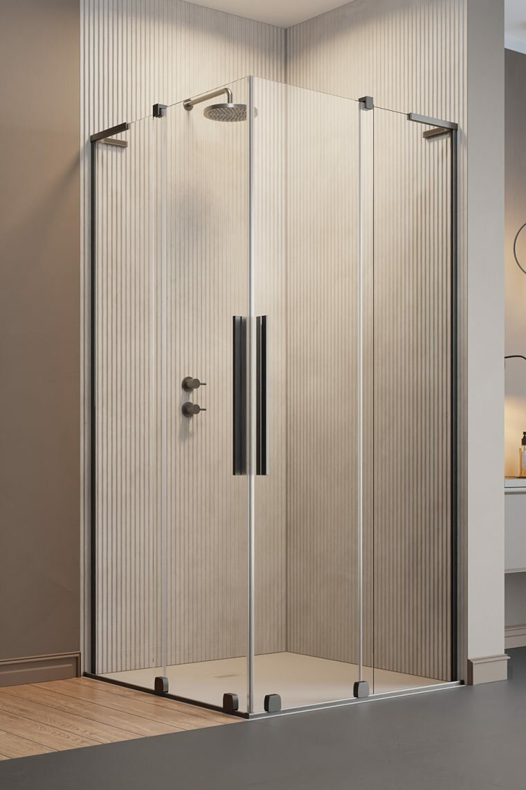 Душевой уголок 90*90*200см Radaway Furo SL KDD Brushed GunMetal 10305090-92-01L, 10305090-92-01R