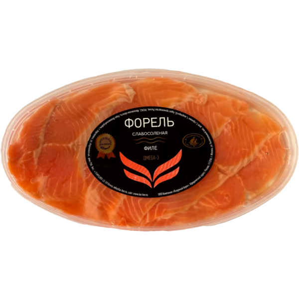 Форель слабосоленая филе кусочки в масле ~ 200г