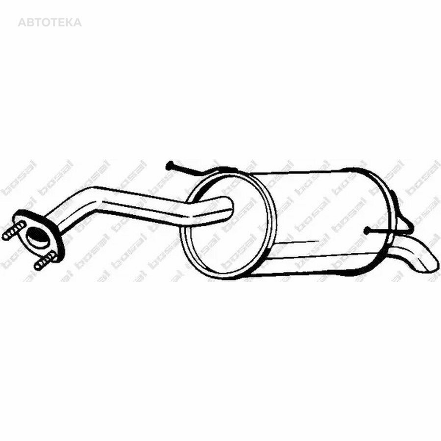 Глушитель (задняя часть) BOSAL 145249 NISSAN Note 1,6 06->