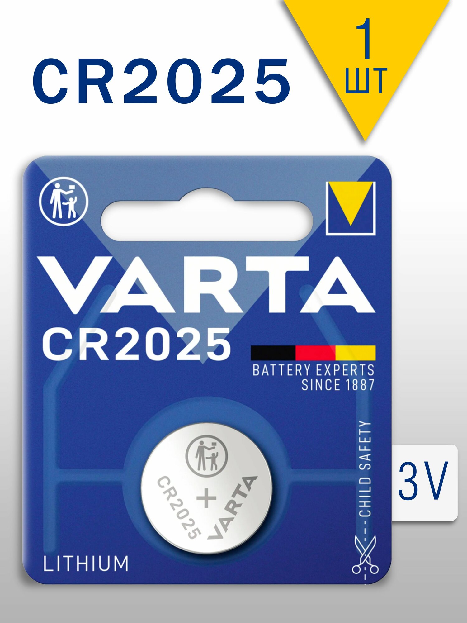 Батарейка CR2025 3V VARTA LITHIUM 1шт.