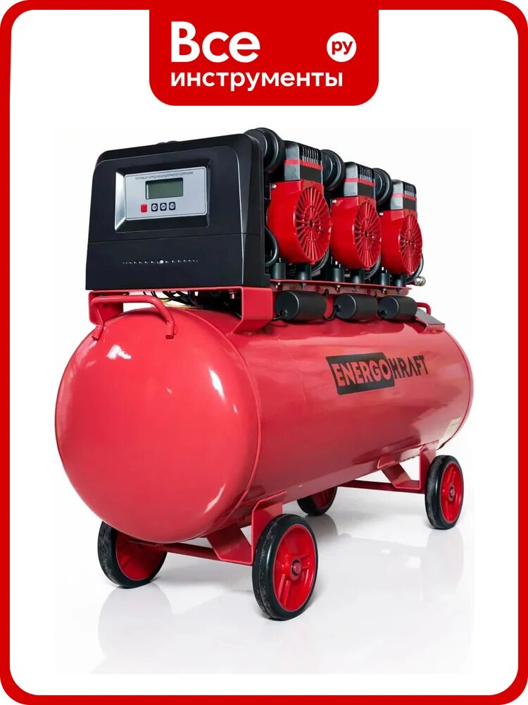 Компрессор ENERGOKRAFT 100 л/ресивер 4000 Вт 750 л/м AIRMAX 100/750 8 атм безмасляный 00-00002670