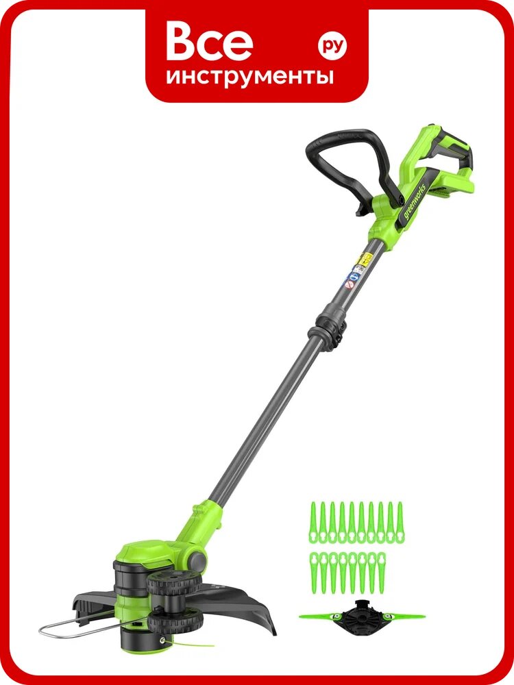 Триммер аккумуляторный GreenWorks Арт. G40LT331, 40V, 33 см, без АКБ и ЗУ 2113507