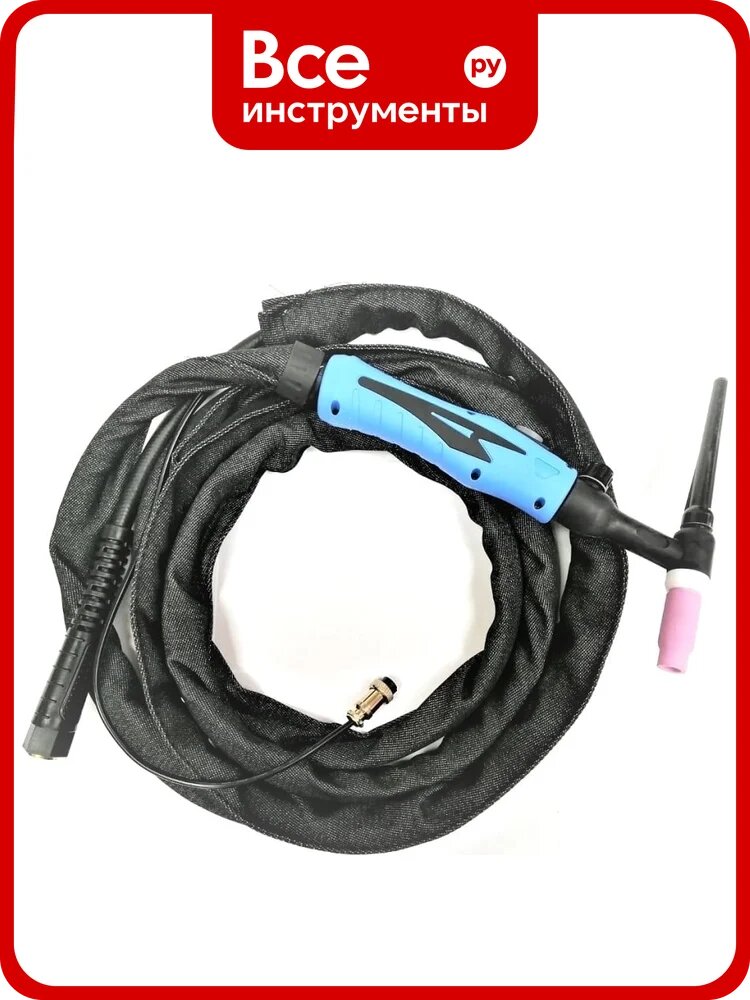 Горелка TIG WP 26 FXV (4 м, M16x1.5+2 pin, воздушное охлаждение, AC160А/DC250A, 0.5-3.2 мм) энаргит WP26FXV-4-M16-2P