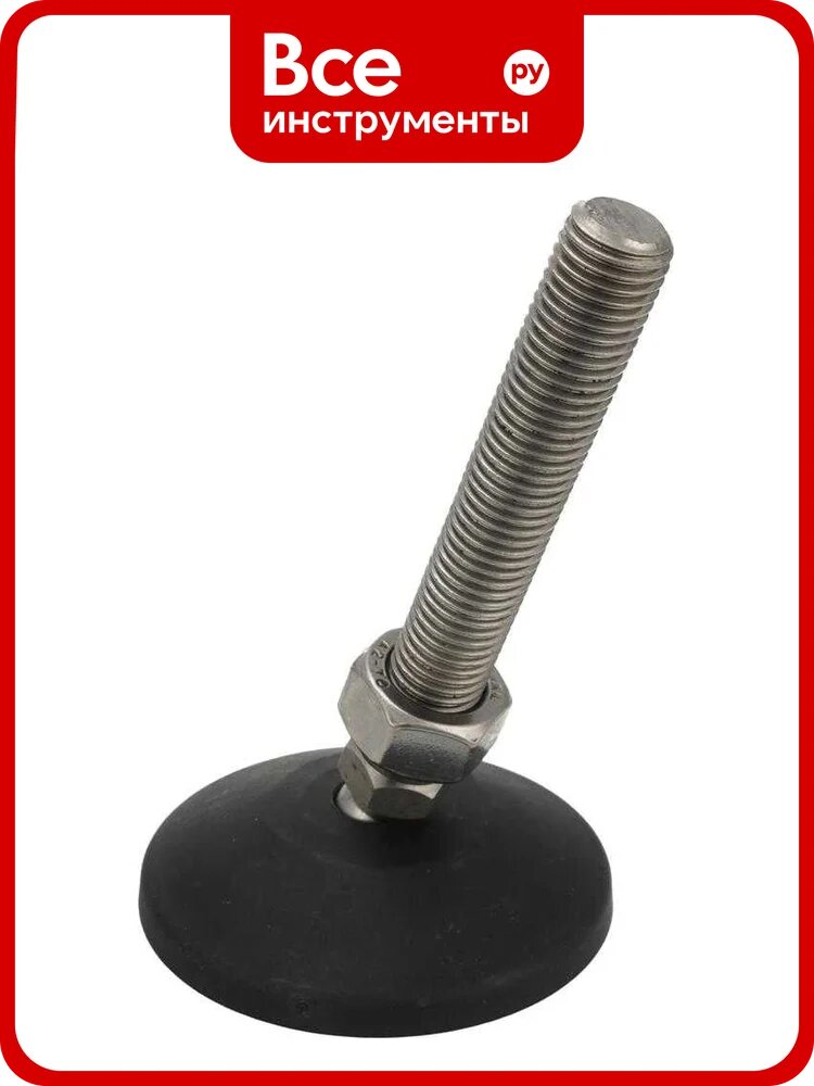 Шарнирная опора Алтервиа M16x100 до 900 кг A00021.1108016100 из полиамида с цинковым покрытием и стальным стержнем
