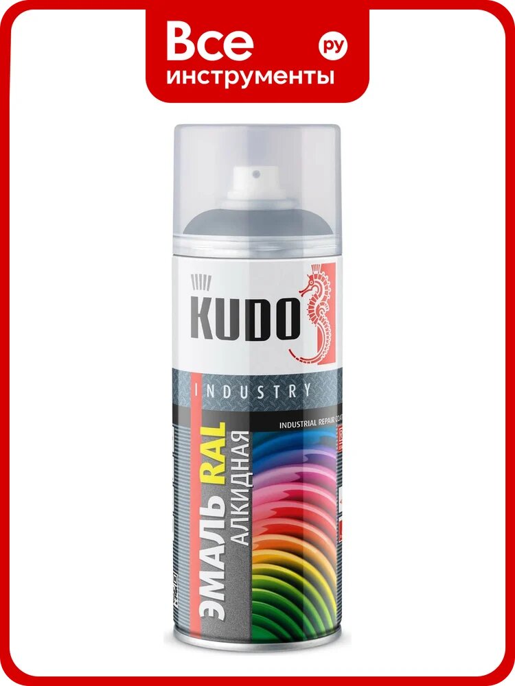 Эмаль универсальная KUDO RAL 7001 серебристо-серый KU-07001, труднодоступные места