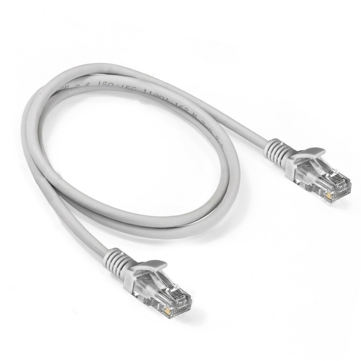 Патч - корд интернет кабель Exegate U/ UTP cat.5e RJ45 - RJ45 1 м Серый