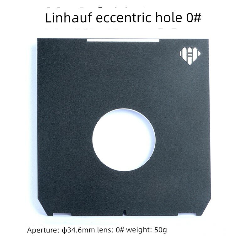 Linhof 4x5 Большой формат Плита объектива из алюминия с эксцентричными отверстиями 0# Универсальная плита для крепления
