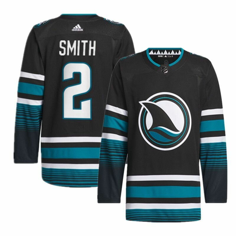 NHL джерси хоккейная Сан-Хосе Шаркс San Jose Sharks Hockey Jersey 2 Will Smith хоккейная форма игровая джерси хоккейный свитер