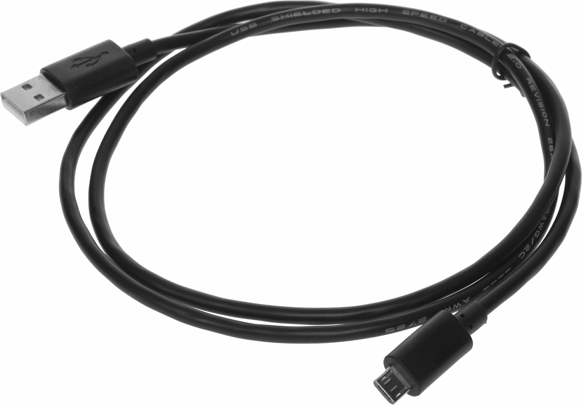 Кабель 2A Square Connector USB (m)-micro USB (m) 1м черный