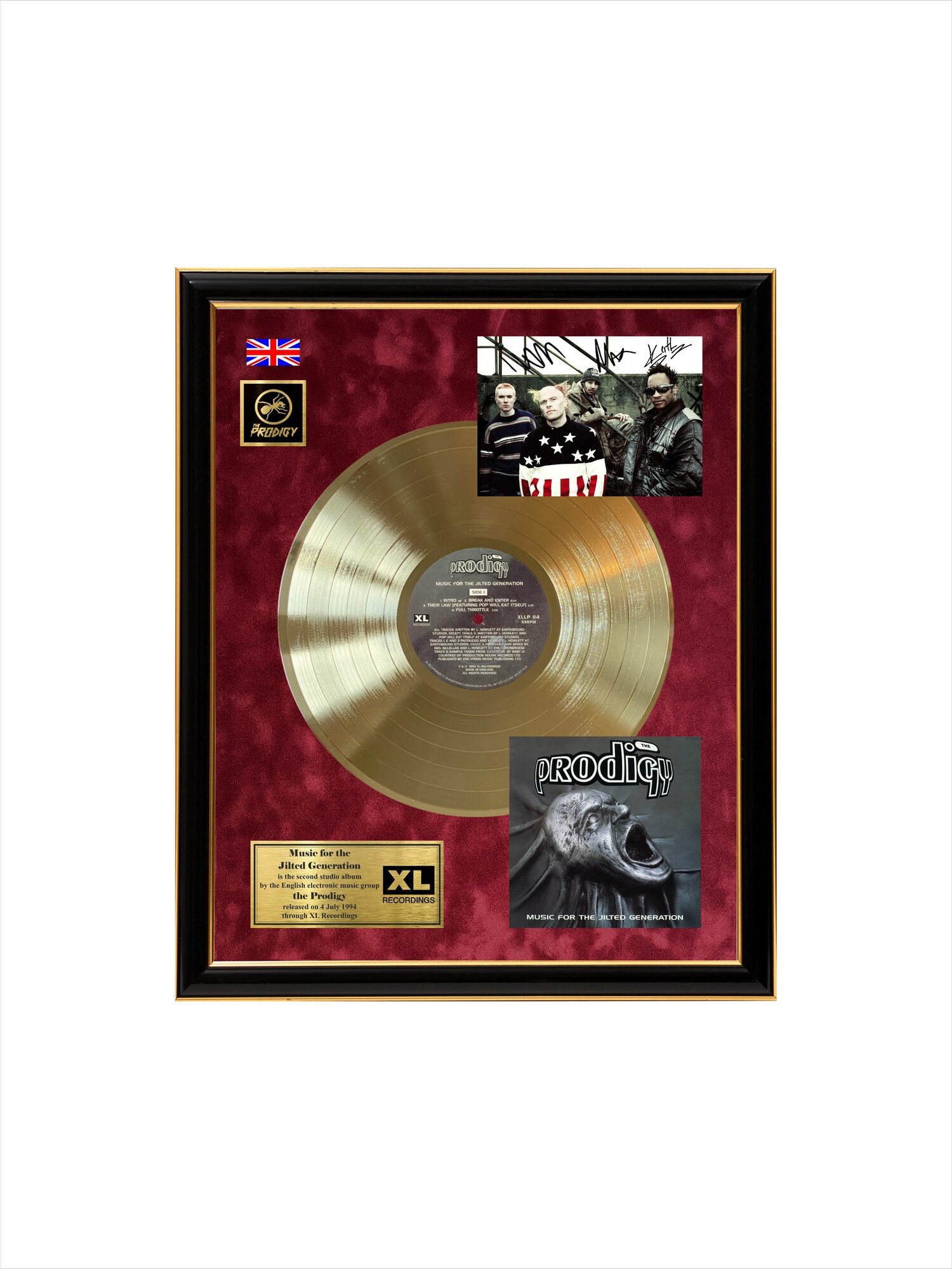 Виниловая пластинка The Prodigy в рамке