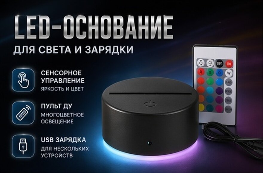 Лампа С Тач-Дизайном Для Чтения И Релакса Цвет Черный Размер 8.30X8.30X3.80Cm