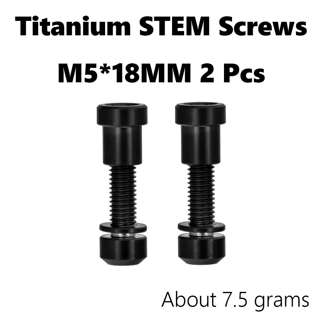 Titanium STEM Screws M5*18mm 2pcs Black