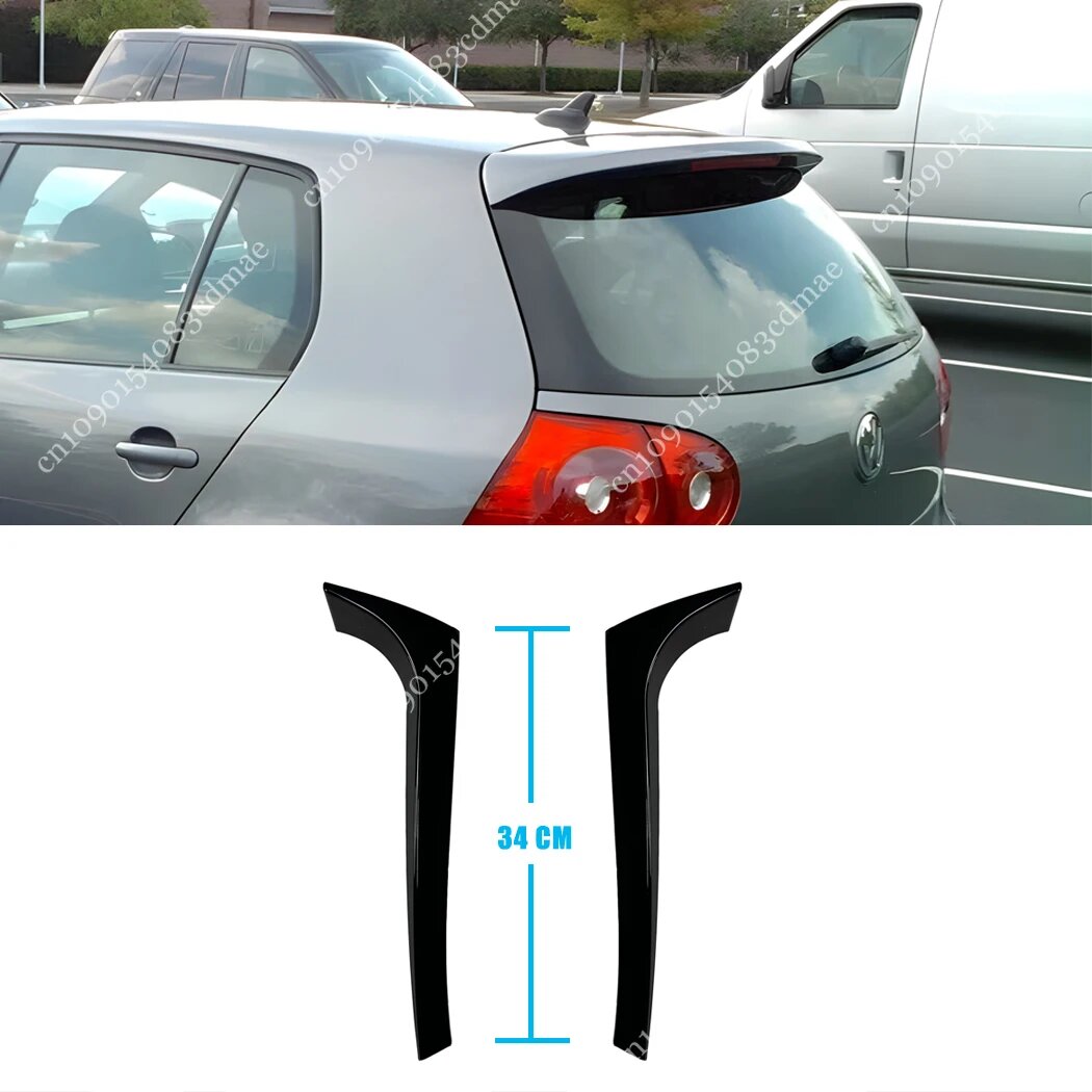 Черный спойлер на VW Golf 5 MK5 2006-2009, Model A