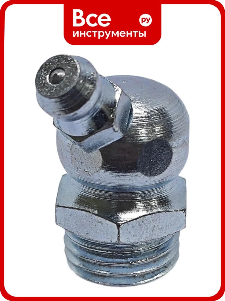 Пресс-масленка угловая оц. H2 R1/4"BSPT, комплект 10 шт, оцинкованная сталь, Европейский стандарт DIN71412, MasloSmenka 010210-10