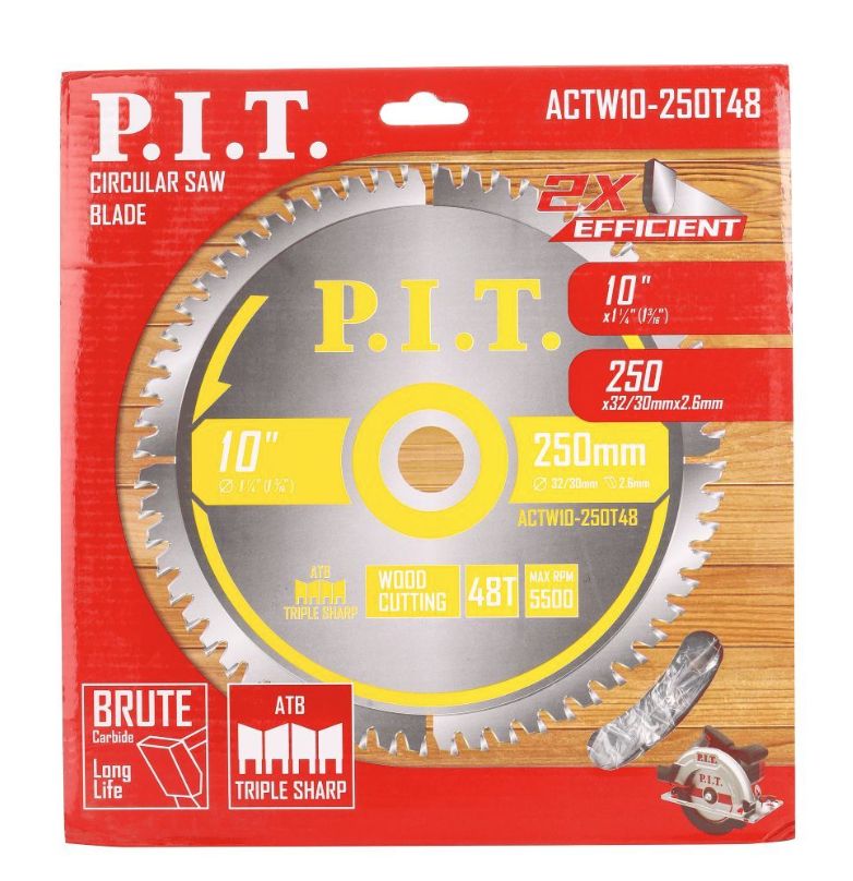Диск пильный P.I.T. 250x32/30x2,2 мм 48T(ACTW10-250T48)