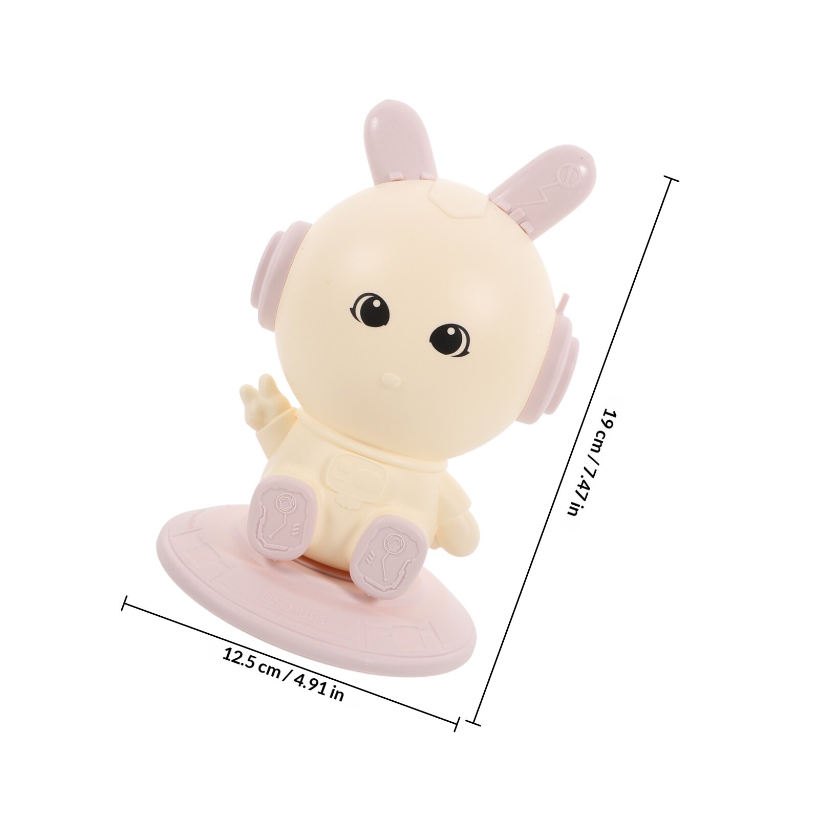 Вращающаяся Подставка Для Кистей С Кроликом Розовая 19.00X12.50X12.50Cm