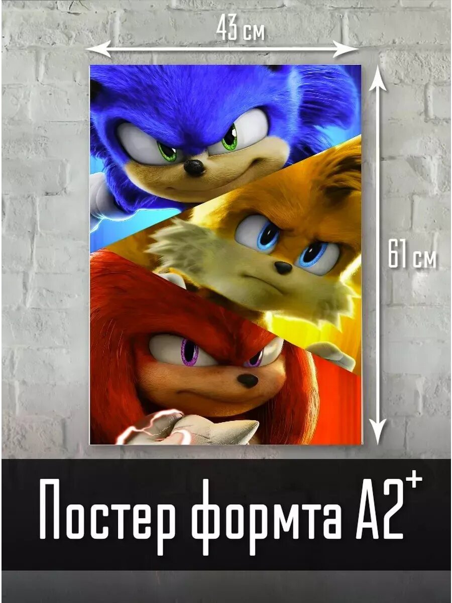 Соник постеры А2 sonic