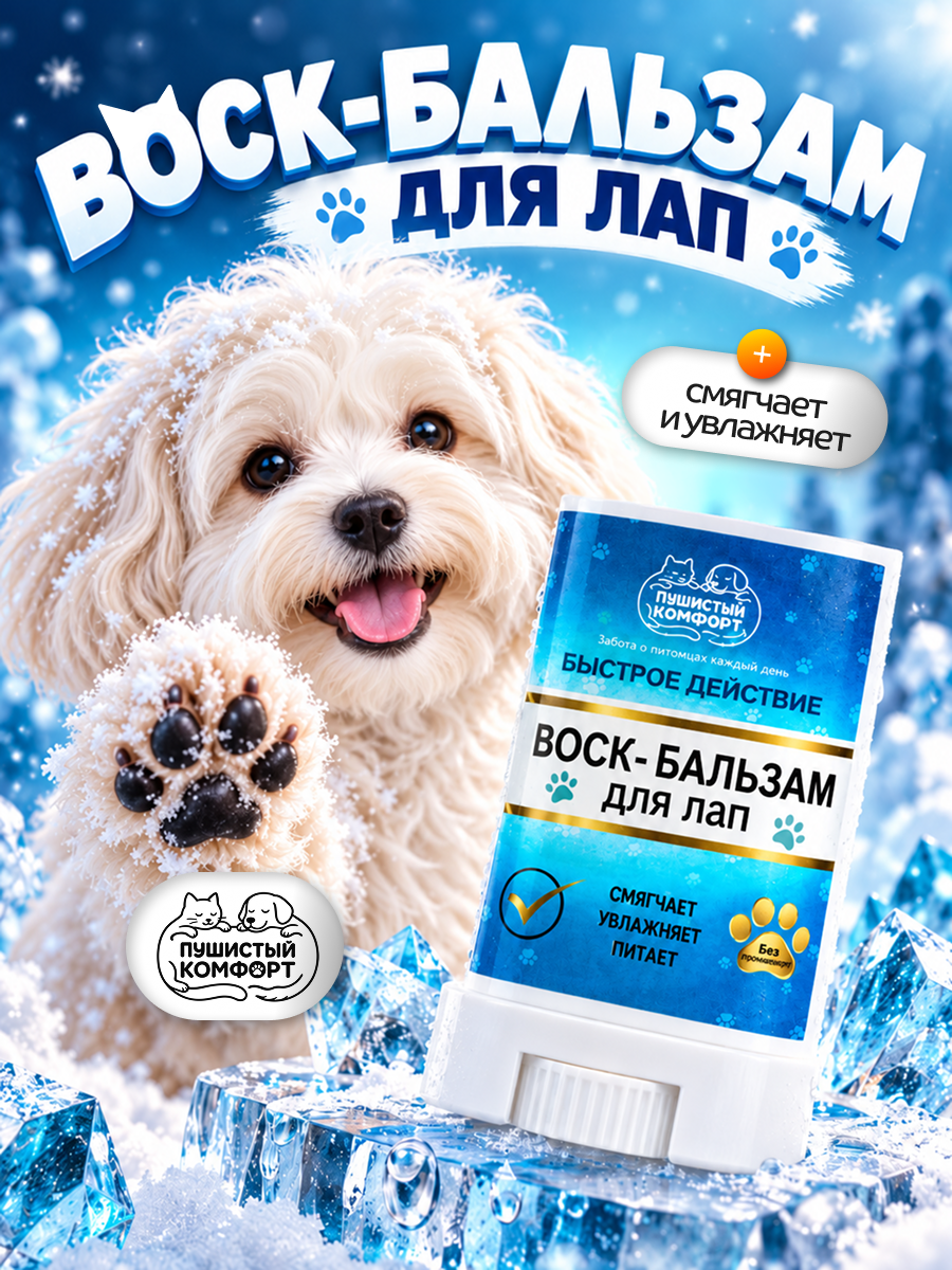 Воск для лап собак