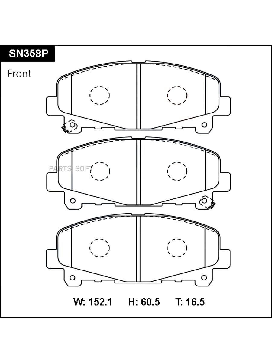 ADVICS SN358P Дисковые тормозные колодки ADVICS передние арт. продавца ADVICSSN358P