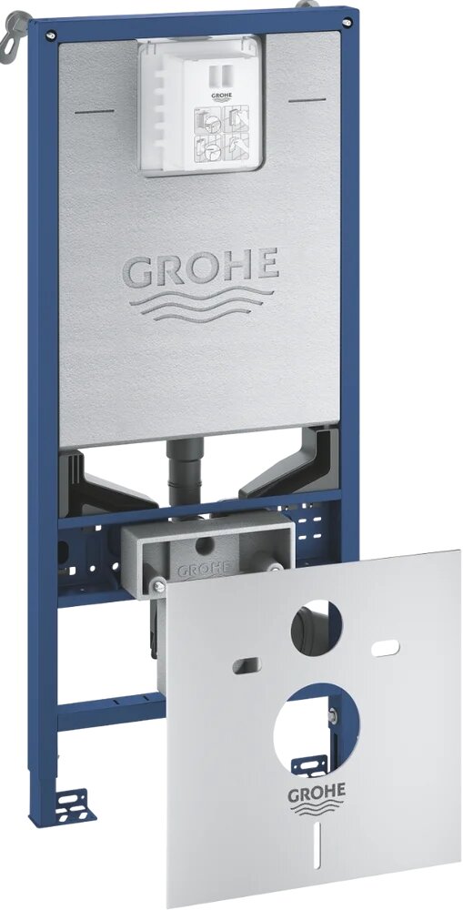 Инсталляция для унитаза Grohe Rapid SLX 39598000 50 см, крепление к стене/к полу, пневматическое управление