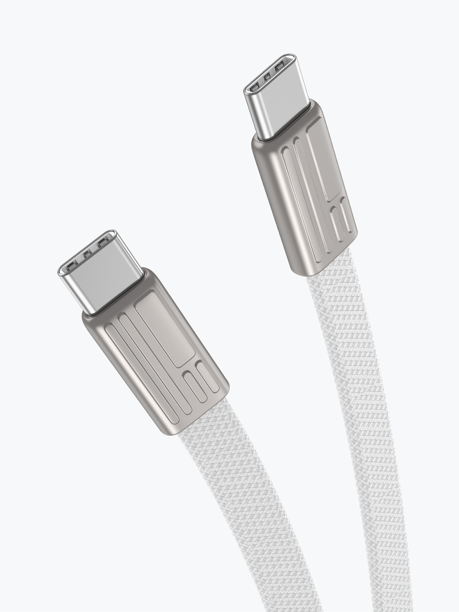 Кабель для зарядки телефона Blade USB-С - USB-C, 3А 60Вт, 1м, белый, Deppa, 72625