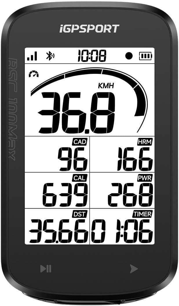 Велокомпьютер iGPSPORT BSC100MAX с GPS, 3-дюймовым экраном, функцией автоматического включения/выключения, автономной работой до 40 часов, водонепроницаемостью и беспроводной связью