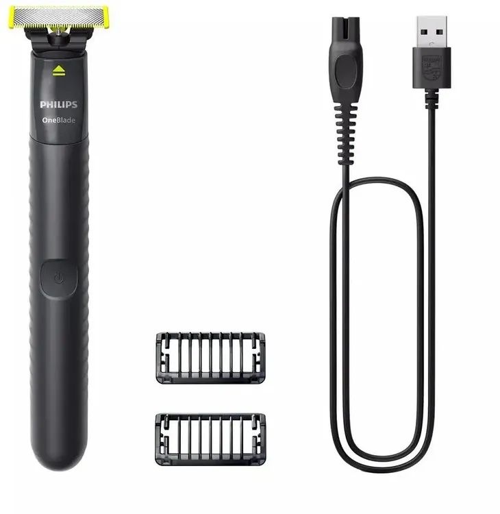 Триммер Philips, насадок в комплекте 2 штуки, цвет черный, (QP1424/10)