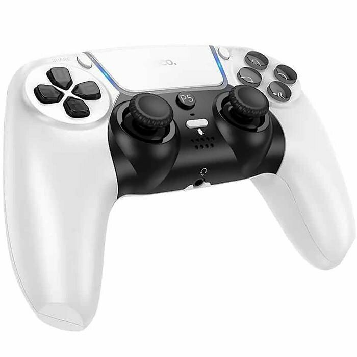 Джойстик геймпад PS5 Hoco GA32 Dragon White, беспроводной, белый