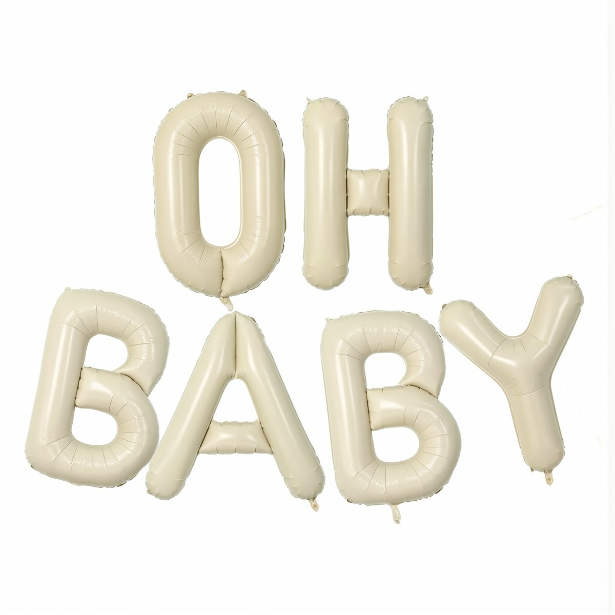 Воздушные шары матовые крем 16 дюймов набор букв OH BABY для украшения вечеринки беременной девичника домашнего мероприятия, 16 дюймов кремовый набор OHBY