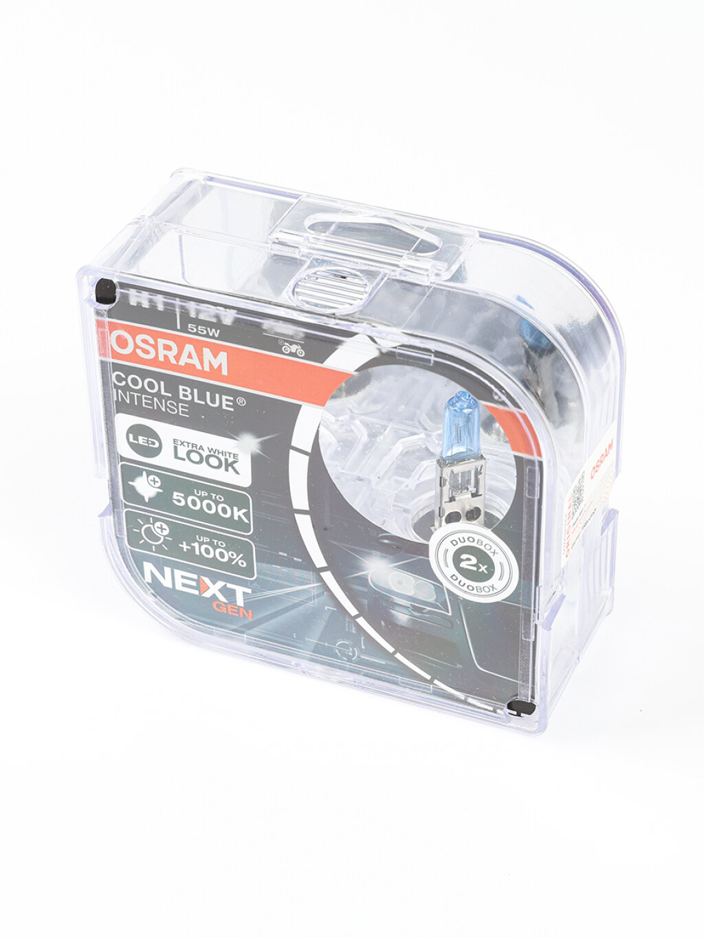 Лампа галогенная Osram Cool blue Intense H1 12V 55W, 2 шт.