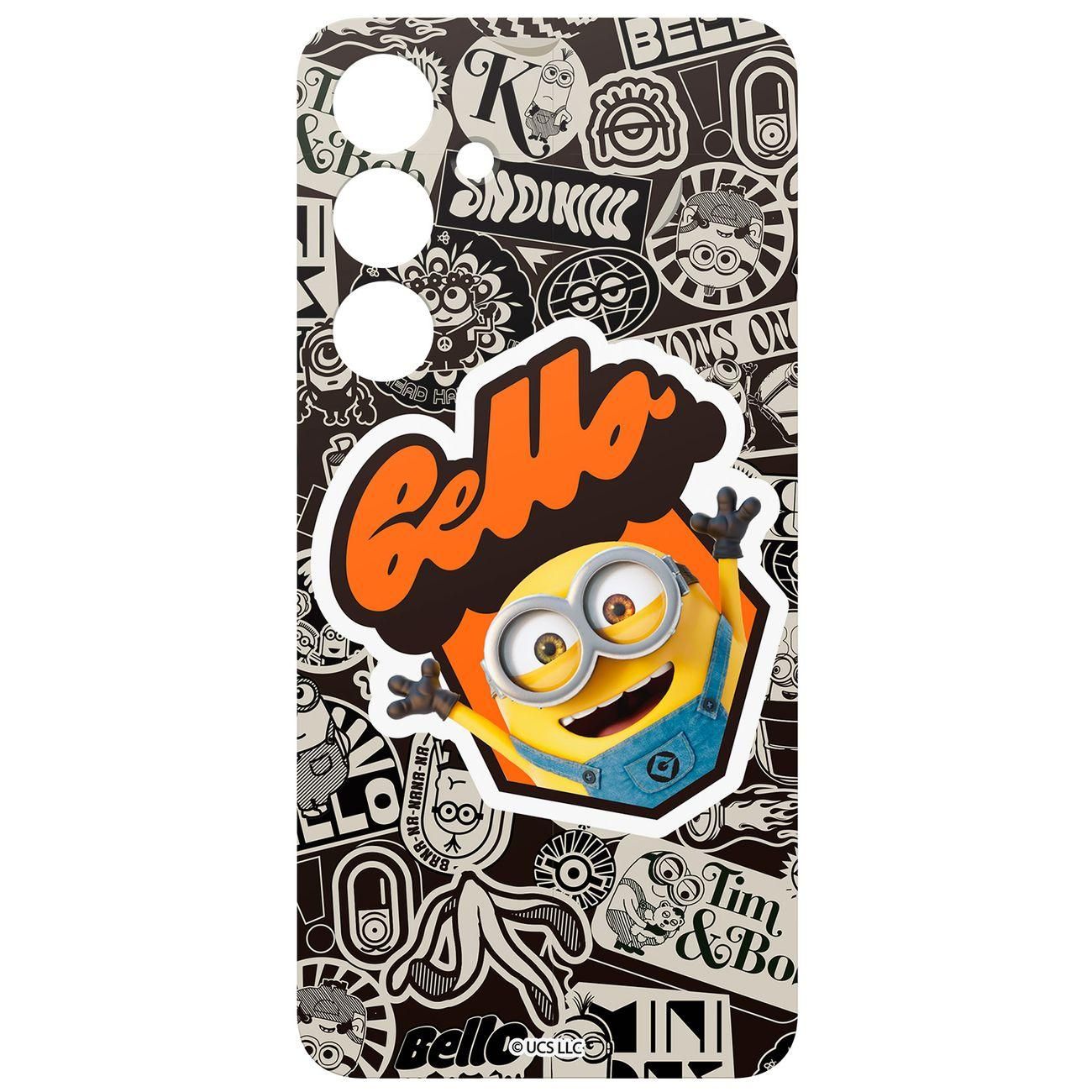 Чехол Samsung Flipsuit Card S24 FE Slash, черный, Minions