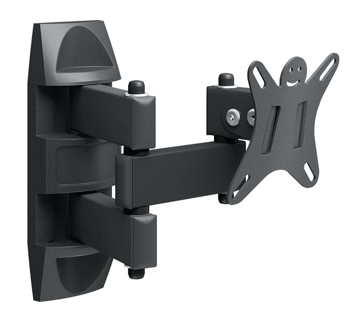 Кронштейн для телевизора Holder LCDS-5039 металлик 10"-26" макс.25кг настенный поворот и наклон