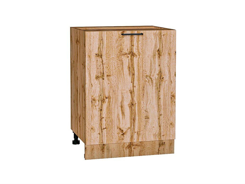 VVT Шкаф нижний с 1-ой дверцей Флэт Дуб Вотан, Wotan Oak 2S, 600 В*Ш*Г 816*600*478, фасад ЛДСП Wotan Oak 2S, корпус Дуб Вотан Wotan Oak 2S